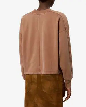 ETOILE Embroidered Cotton Fleece Sweatshirt