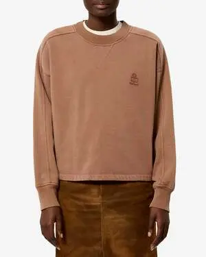 ETOILE Embroidered Cotton Fleece Sweatshirt