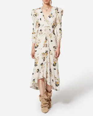Isabel Marant Étoile Albini Printed Stretch-silk Midi Dress