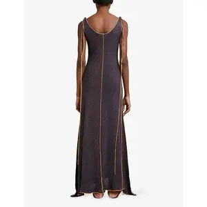 Marni Scoop-neck Linen-viscose Knit Maxi Dress
