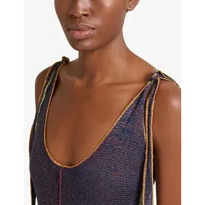 Marni Scoop-neck Linen-viscose Knit Maxi Dress