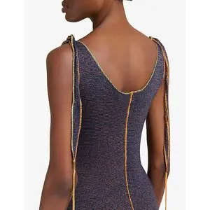 Marni Scoop-neck Linen-viscose Knit Maxi Dress