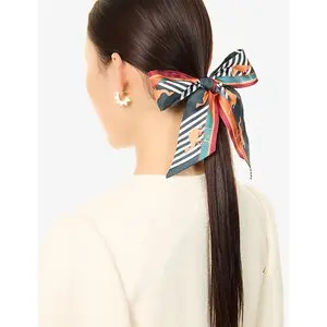 ARTFEENA Print Slim Silk Scarf