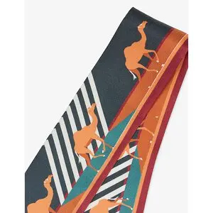 ARTFEENA Print Slim Silk Scarf