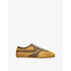 Dries Van Noten Dustin Suede Trainers - Khaki
