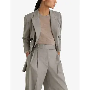 REISS Darcy Wide-leg Wool-blend Trousers