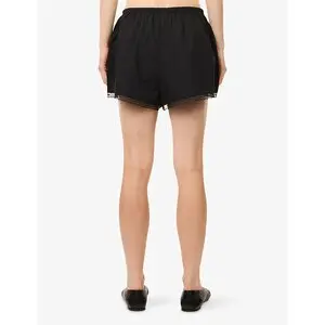 Dissh Rosin Lace-trim Cotton-blend Shorts