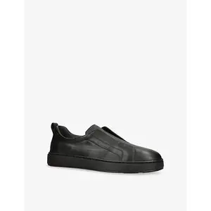 Santoni Victory Unlined Leather Trainers
