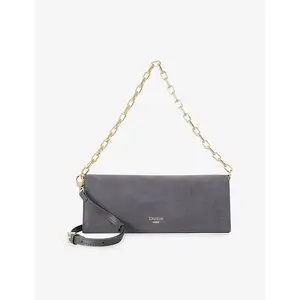 DUNE Bemuse Suede Shoulder Bag - Grey Suede