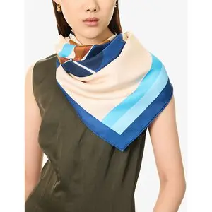 ARTFEENA Print Square Silk Scarf 95cm X 95cm