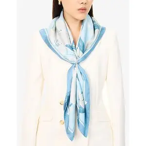 ARTFEENA Floral-print Square Silk Scarf 95cm X 95cm