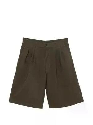 Comme Des Garçons Pleated Shorts - Green