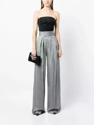 Maticevski High-waist Flared Trousers - Grey