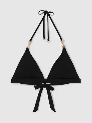 REISS Triangle Halter Neck Bikini Top