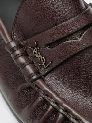 Saint Laurent Le Loafer Penny Loafers In Calfskin With Monogram