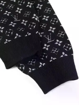 LOUIS VUITTON Monogram Knit Track Pants - Black