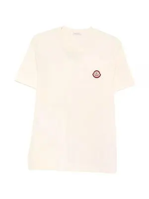 Moncler Logo-patch T-shirt - Neutrals