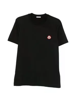 Moncler Logo-patch Crew-neck T-shirt - Black