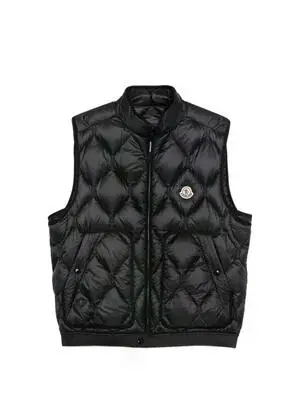 Moncler Erelia Diamond-quilted Gilet - Black