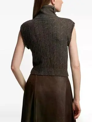 Ralph Lauren Cable-knit Chain-trim Sweater