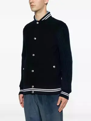 Eleventy Ribbed-knit Bomber Jacket