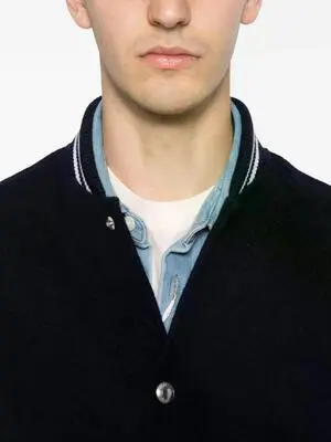 Eleventy Ribbed-knit Bomber Jacket