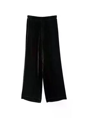 WHYCI Elasticated-waist Velvet Trousers
