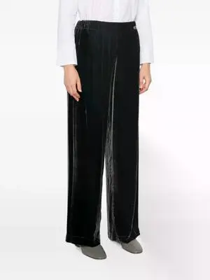 WHYCI Elasticated-waist Velvet Trousers