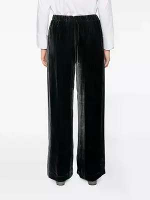WHYCI Elasticated-waist Velvet Trousers