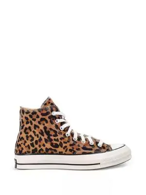 CONVERSE Chuck 70 High-top Pony Hair Leopard Print Sneakers