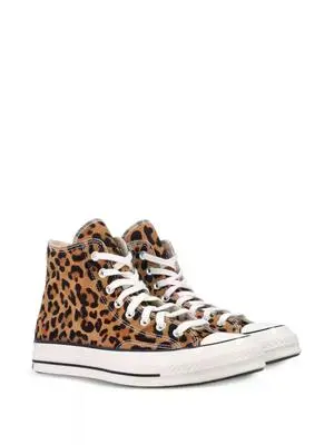 CONVERSE Chuck 70 High-top Pony Hair Leopard Print Sneakers
