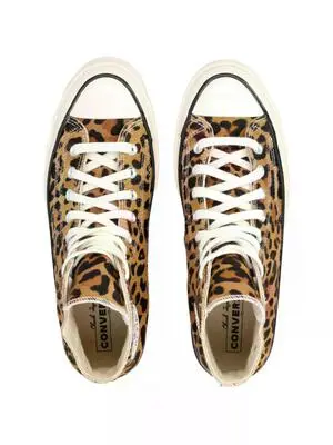 CONVERSE Chuck 70 High-top Pony Hair Leopard Print Sneakers