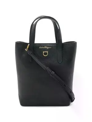 FERRAGAMO Gancini Tote Satchel - Black