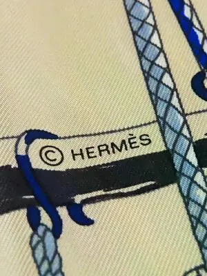 Hermès 2017 Passementerie Quadri Silk Scarf 90 Scarves