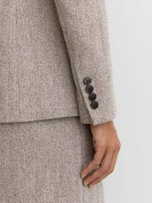 REISS Single-breasted Textured Blazer