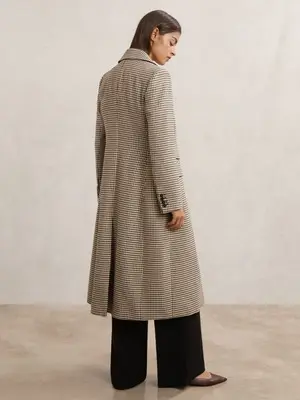 REISS Wool-blend Single-breasted Coat - Beige/brown