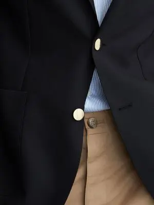 REISS Captain Hopsack Single-breasted Classic-fit Blazer With Wool