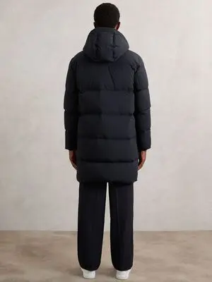 REISS Longline Quilted Puffer Jacket