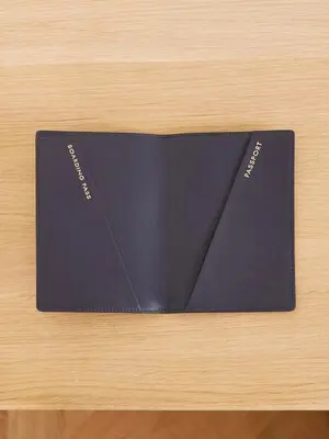 Smythson Panama Stars Textured-leather Passport Cover