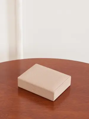 Smythson Panama Textured-leather Jewelry Box