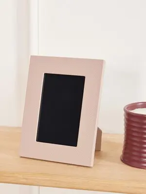 Smythson Panama Textured-leather Picture Frame