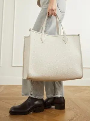 METIER Chameleon 41 Leather-trimmed Jacquard Tote