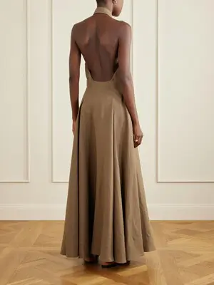Ralph Lauren Eldered Halterneck Linen Maxi Dress