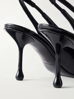 JIMMY CHOO Isa 80 Croc-effect Leather Slingback Pumps