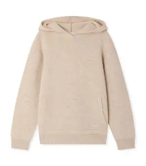 Bonpoint Wool-blend Knitted Hoodie - Beige