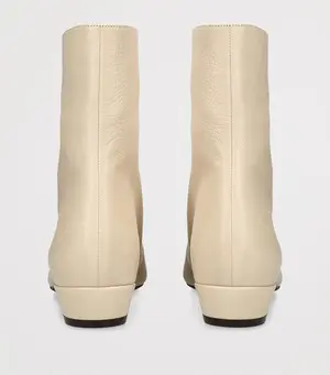 HERBERT LEVINE Zip Up Leather Ankle Boots