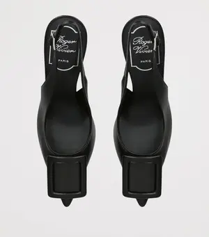 ROGER VIVIER Leather Viv' In The City Slingback Pumps 85