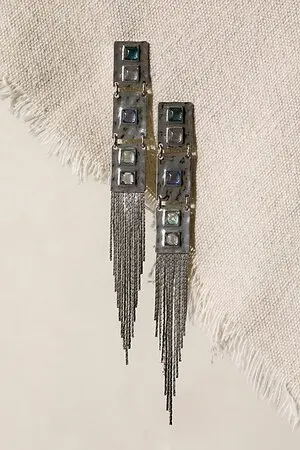 Free People Nikkie Dangle Earrings At - Silver