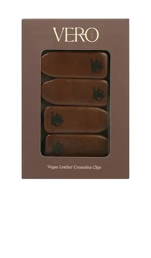 VERO LINEAGE Faux Leather Creaseless Clips 4 Pack