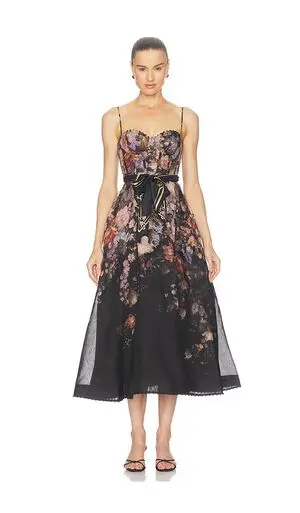 Zimmermann Valiant Corset Picnic Dress In . Also - Black